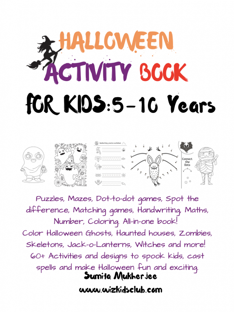 Halloween Coloring Book for Kids: 5-10 Years: Puzzles, Mazes, Dot-to ...