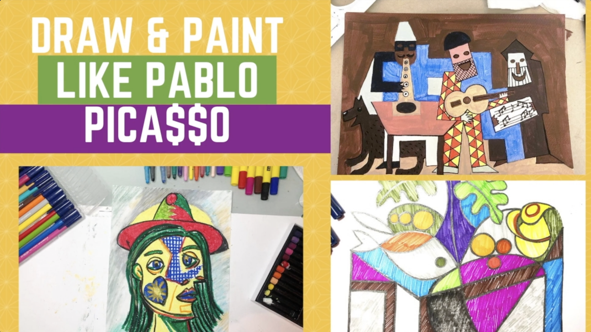 Draw & Paint Like Pablo Picasso In Quick Easy Steps! – WIZKIDS CLUB